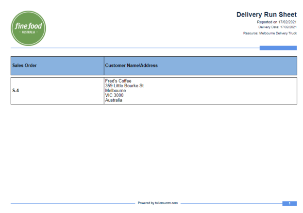 Managing your own deliveries - General Help - Tall Emu CRM