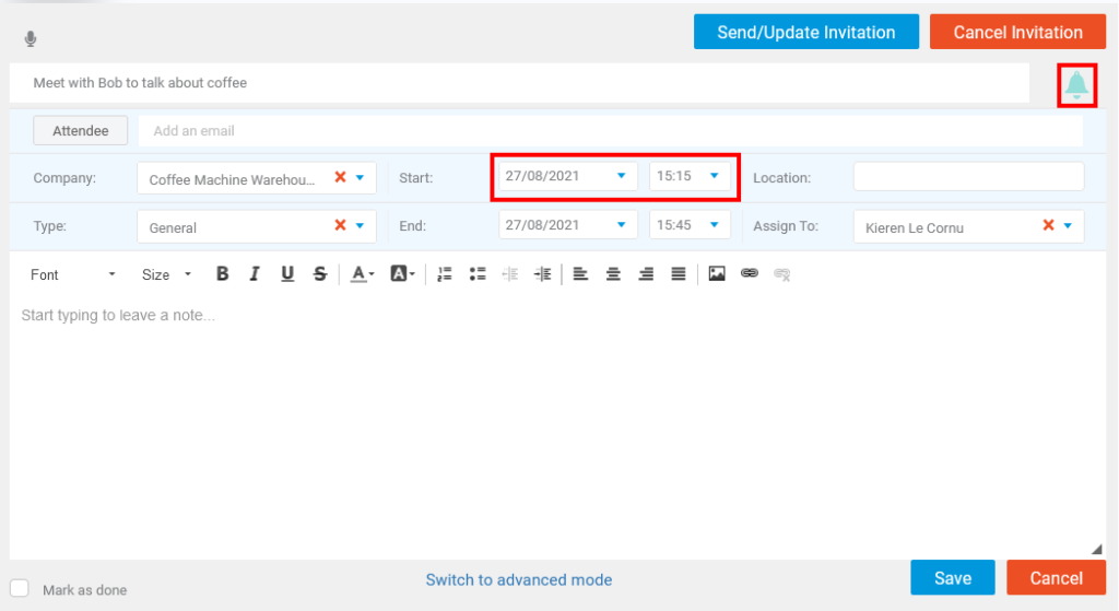 Notifications & reminders - General Help - the CRM CRM Australia
