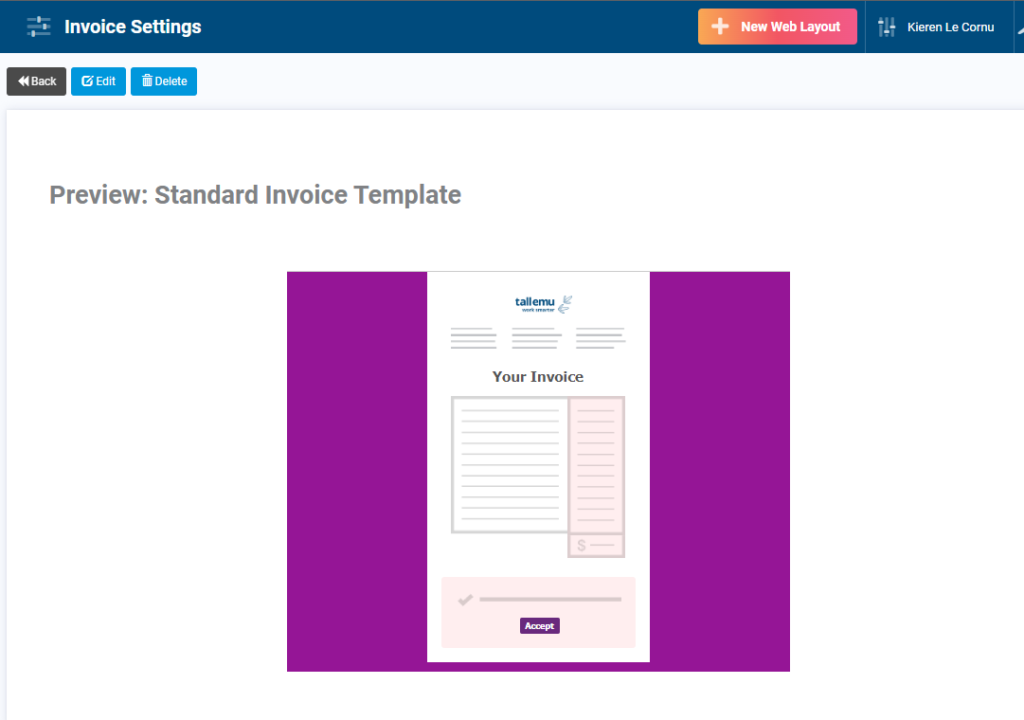 Set Up Web Invoice Templates - General Help - Tall Emu CRM Australia