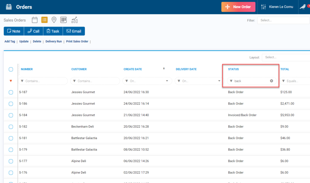 Invoicing items on backorder - General Help - Tall Emu CRM + MYOB CRM ...