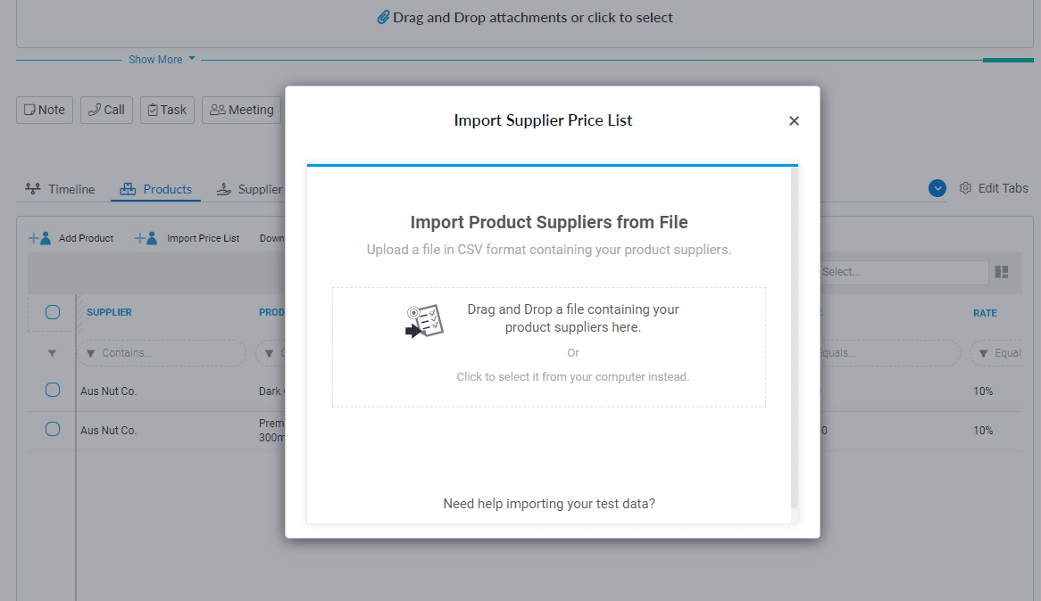 Supplier Pricing - General Help - Tall Emu CRM + MYOB CRM Australia
