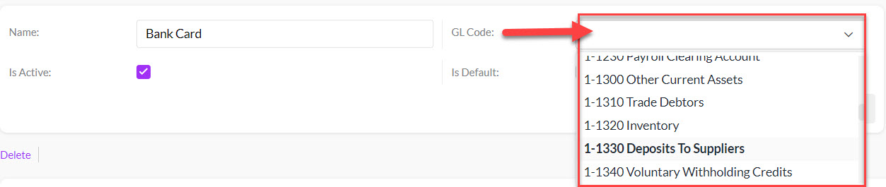 Payment Methods - General Help - Tall Emu CRM