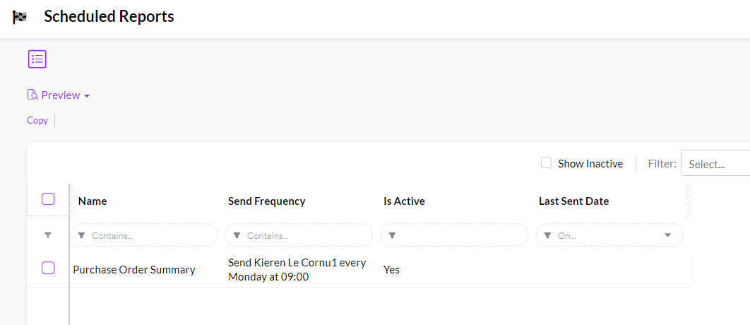 Scheduled Reports - General Help - Tall Emu CRM