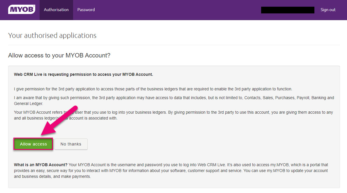 Connecting to MYOB - General Help - Tall Emu CRM