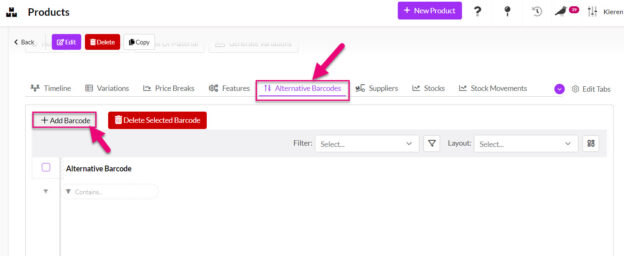 Barcodes - General Help - Tall Emu CRM