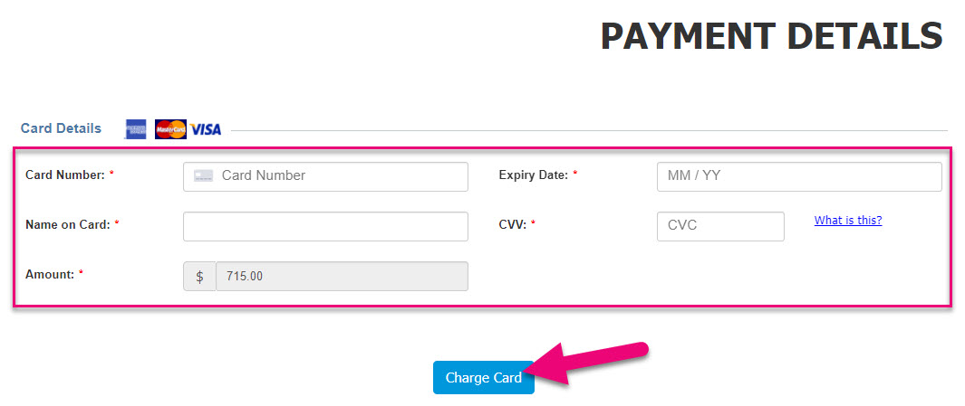 Taking Credit Card Payments - General Help - Tall Emu CRM