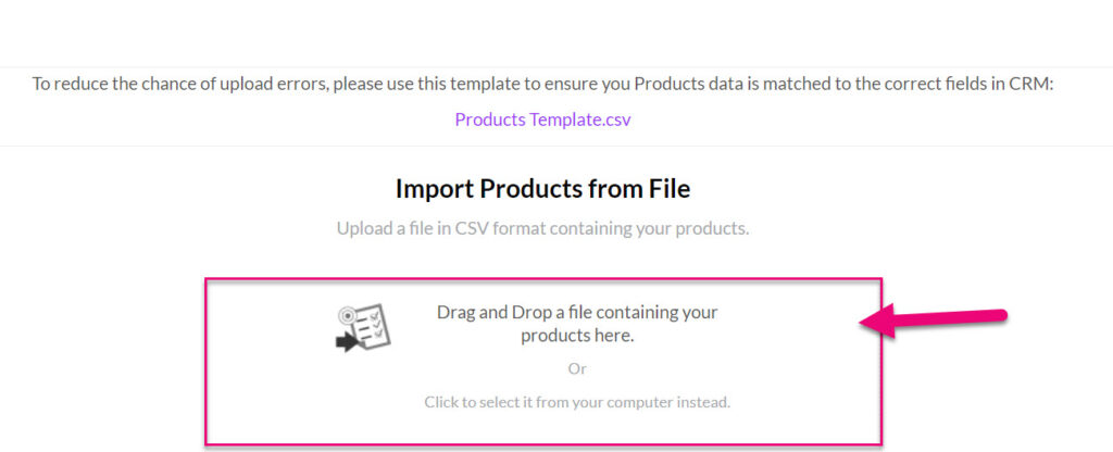 Importing & exporting Product data - General Help - Tall Emu CRM