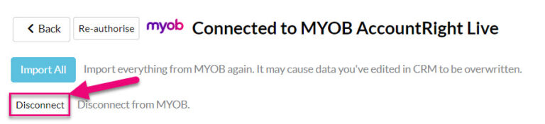 MYOB data sync settings - General Help - Tall Emu CRM + MYOB CRM Australia