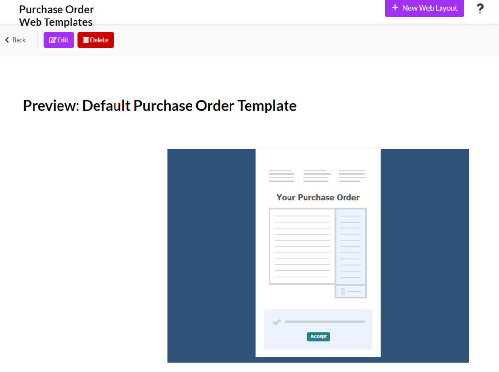 Set Up Web Purchase Order Templates - General Help - Tall Emu CRM