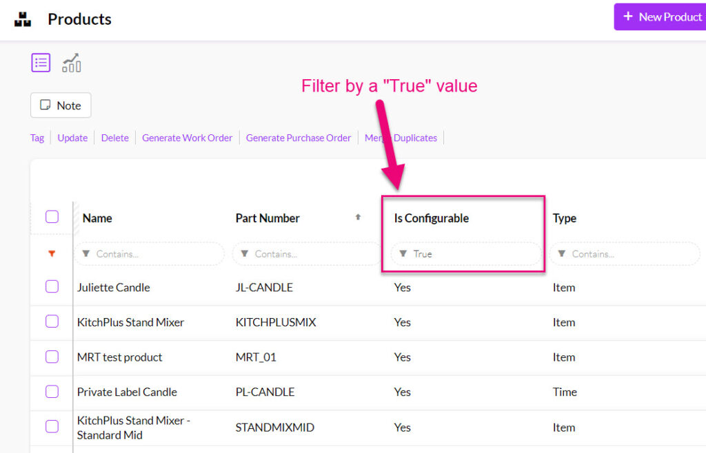 Configurable Products - General Help - Tall Emu CRM