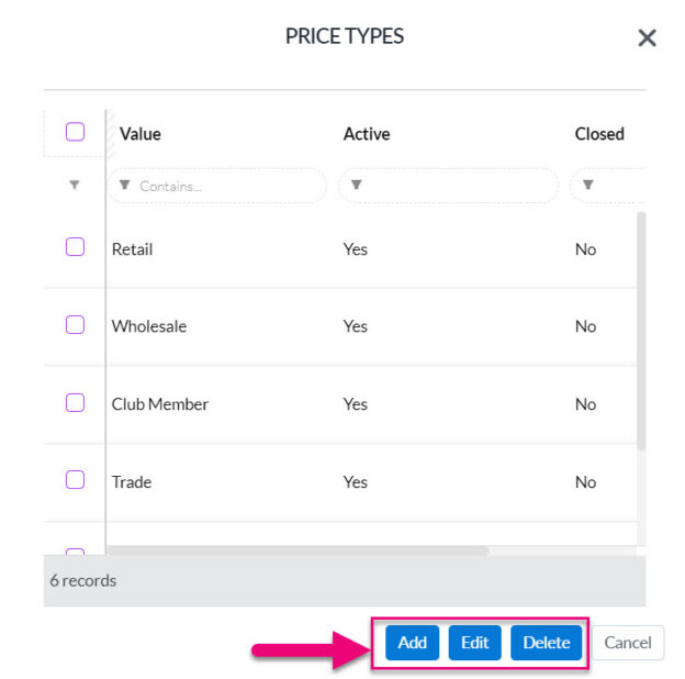 Different Price Types - General Help - Tall Emu CRM