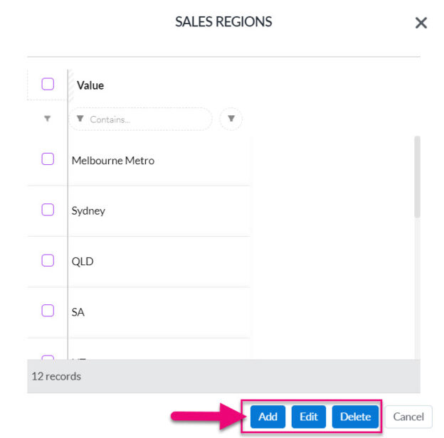 Sales Regions - General Help - Tall Emu CRM