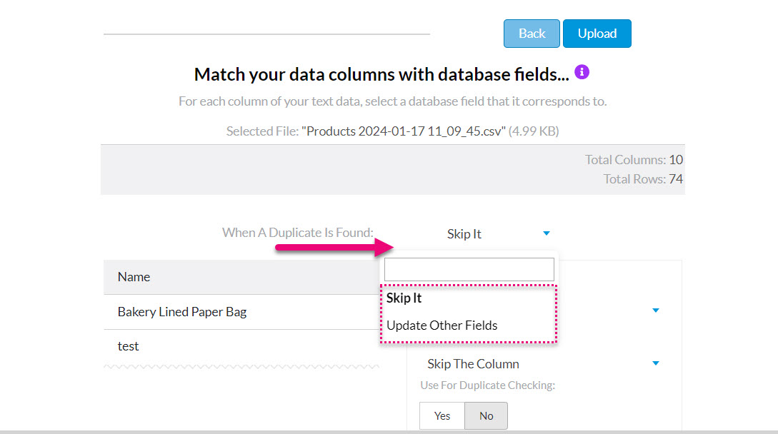 Importing And Exporting Product Data General Help Tall Emu Crm