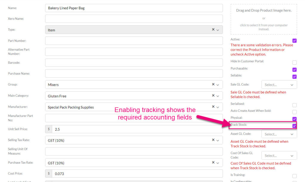 Stock-Tracked Products - General Help - Tall Emu CRM
