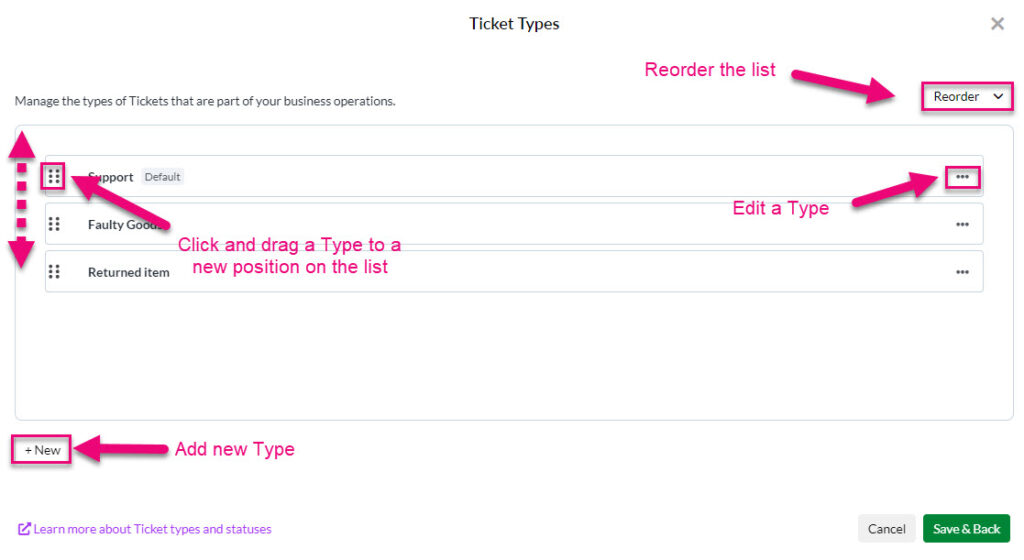 Ticket settings - General Help - Tall Emu CRM