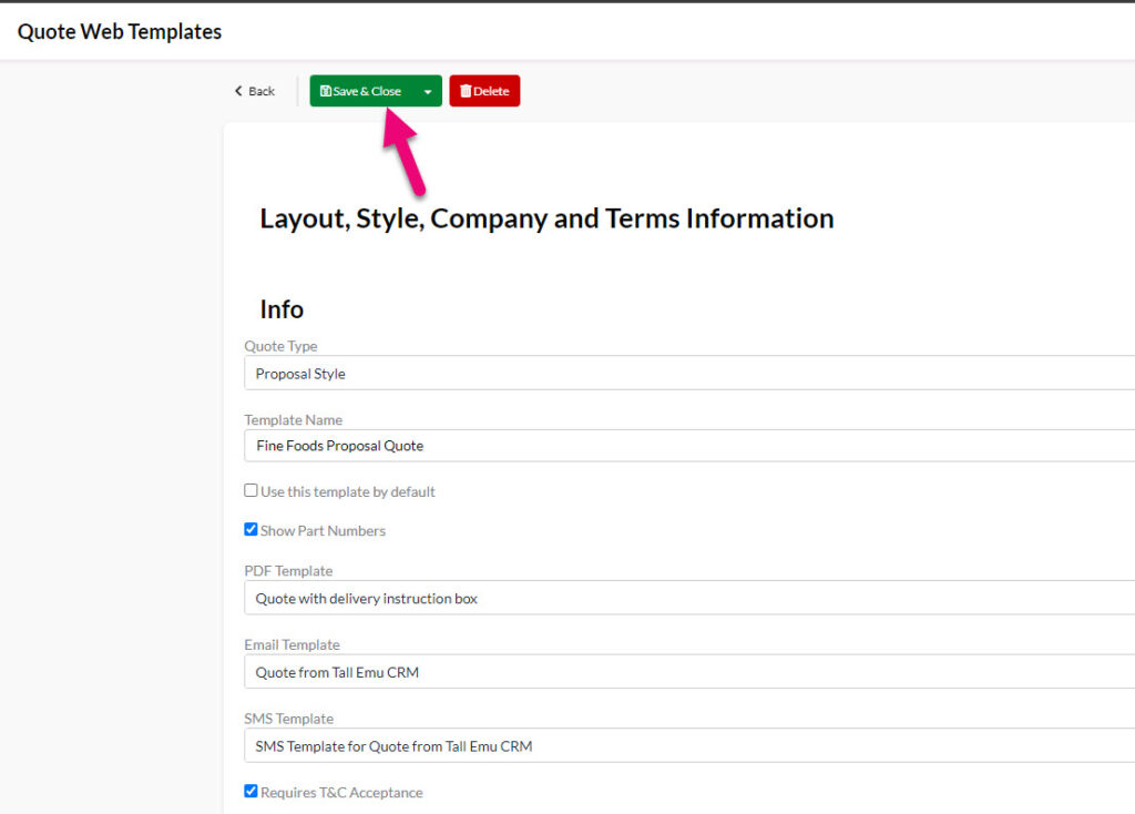 Proposal-Based Web Quotes - General Help - Tall Emu CRM