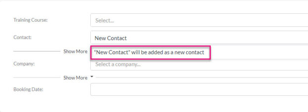 Creating Contacts and Companies inline - General Help - Tall Emu CRM