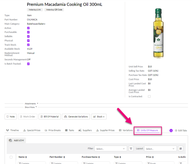 Units of Measure (UoM) - General Help - Tall Emu CRM