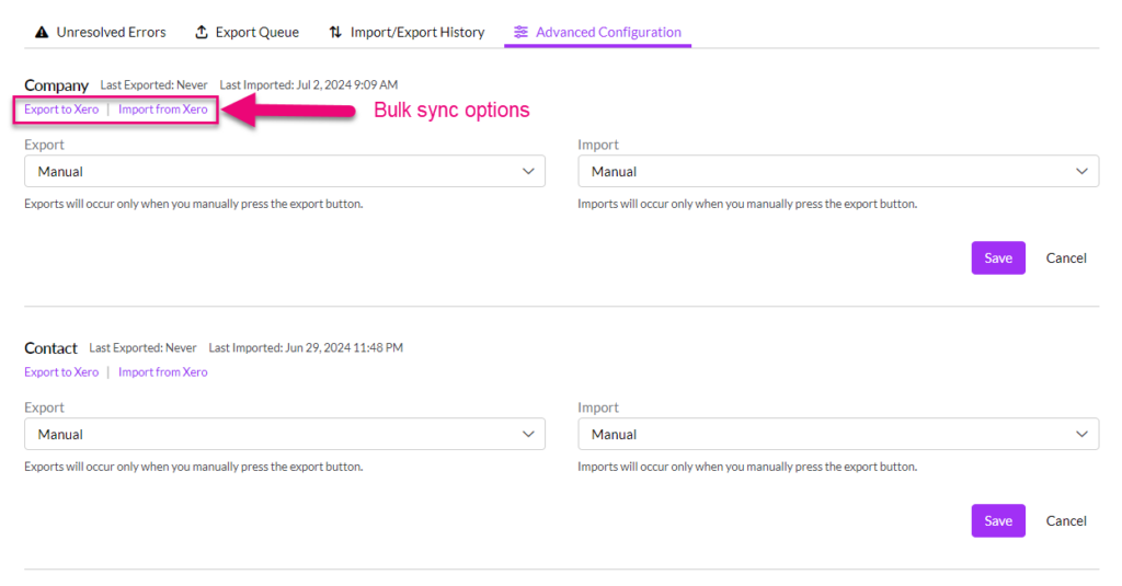 Xero data sync settings - General Help - Tall Emu CRM + MYOB CRM Australia