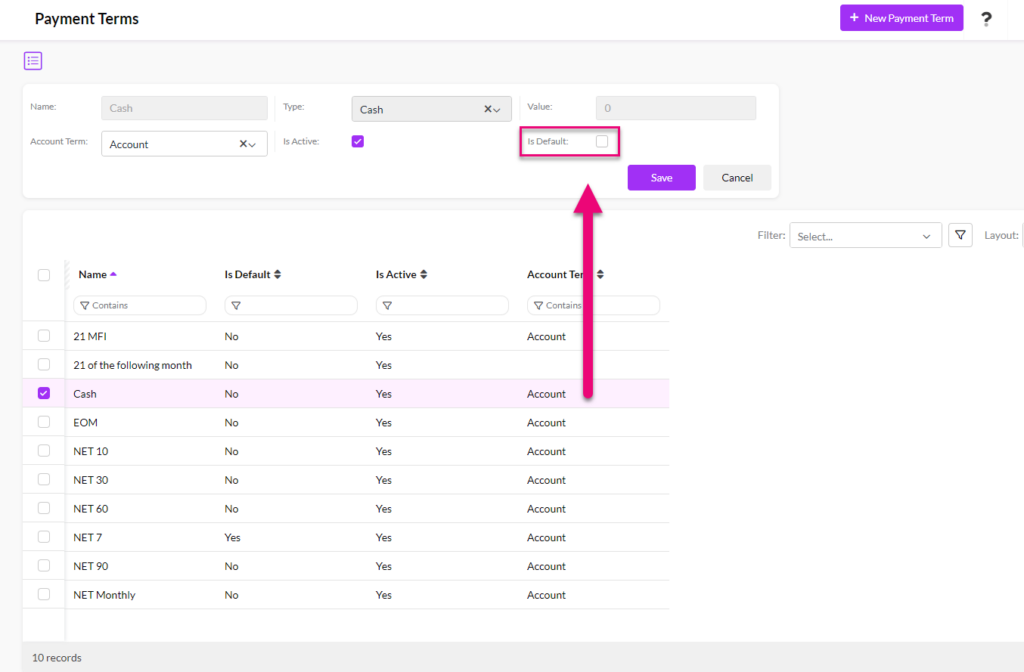 Payment Terms - General Help - Tall Emu CRM